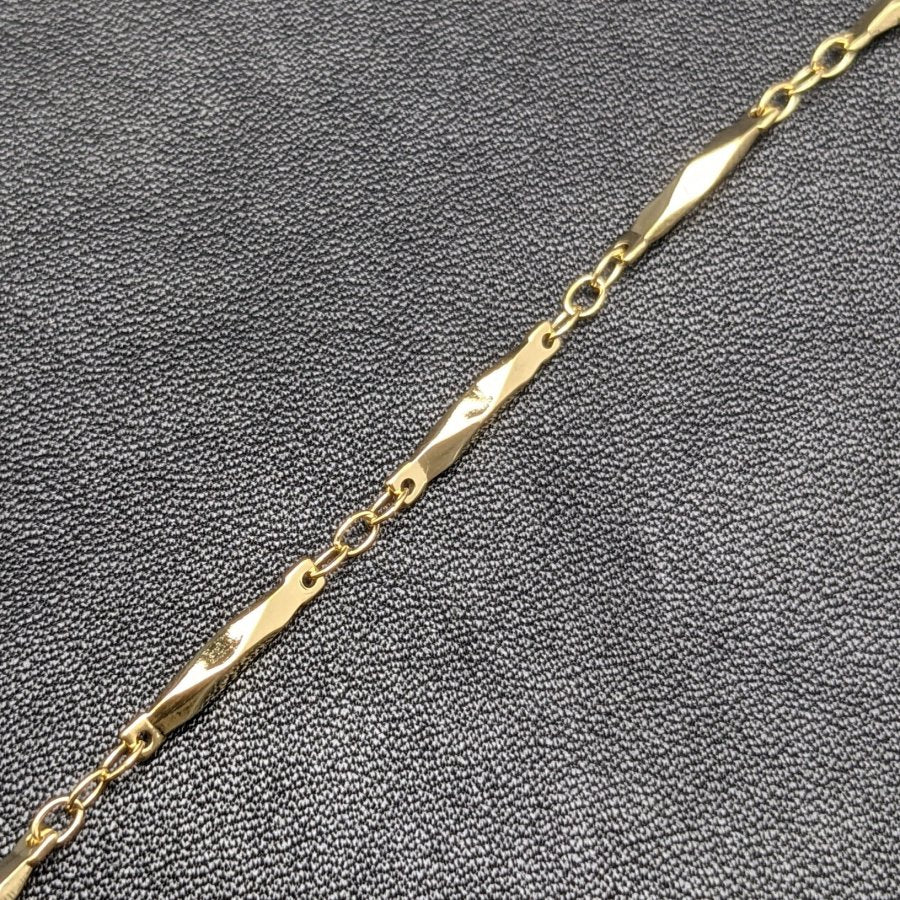 K24 gold plate pull ring type Albert chain lightweight design link ...