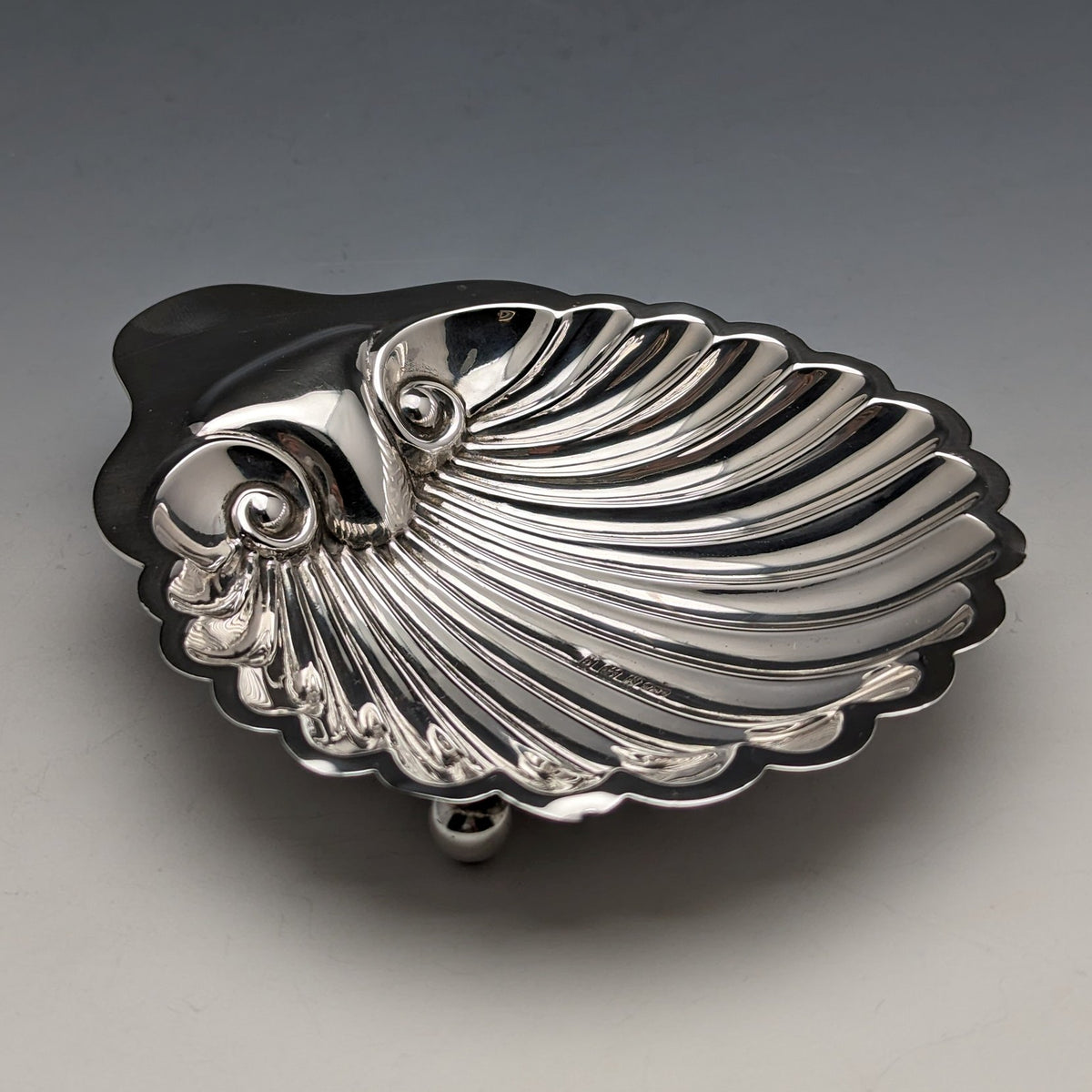 1902 British Antique Sterling Silver Shell Dish 90g Arthur Fenwick ...