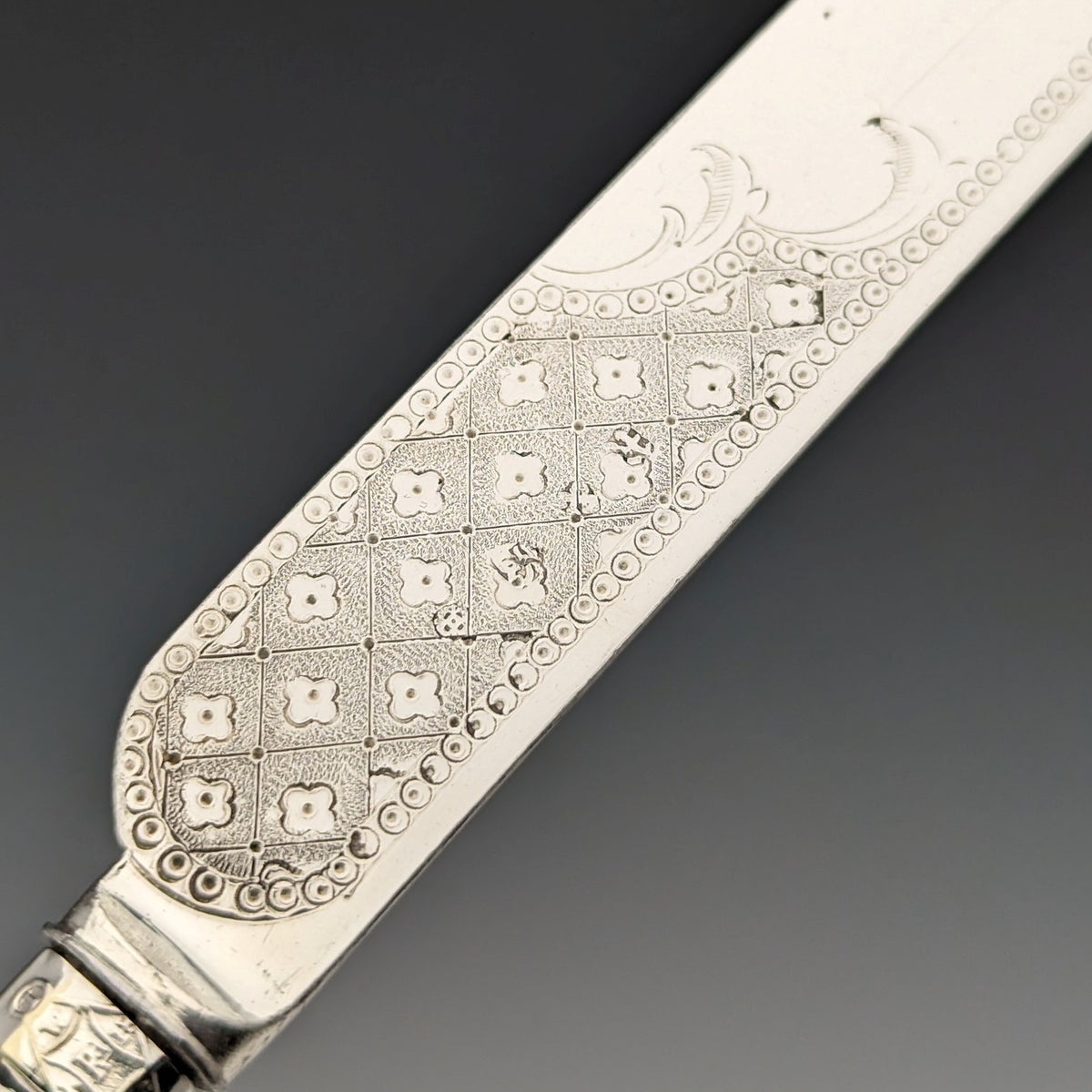 Antique British silver plate dessert cutlery set of 6, circa 1865 ...
