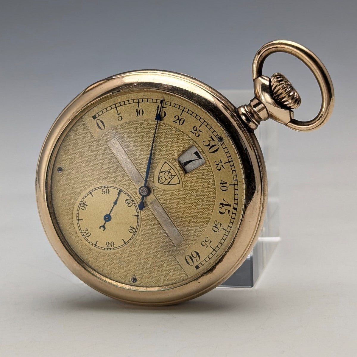 Antique Swiss Modernista Jumping Hour Retrograde Pocket Watch in good ...