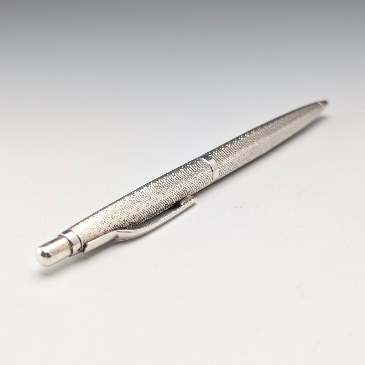 1981 年英國復古純銀原子筆 William Manton – SILVER-LUG