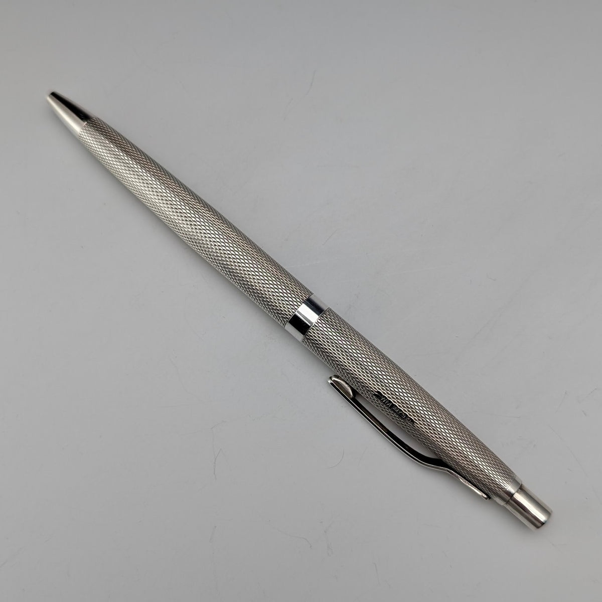 1981 British vintage sterling silver ballpoint pen William Manton ...