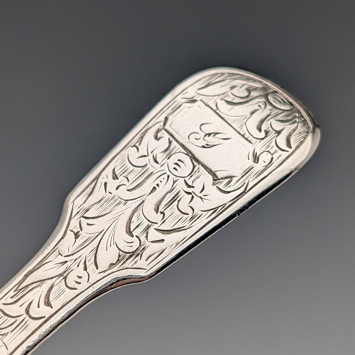 1857年 英国アンティーク 純銀製 ティーキャディースプーン 11.6g George Unite – SILVER-LUG