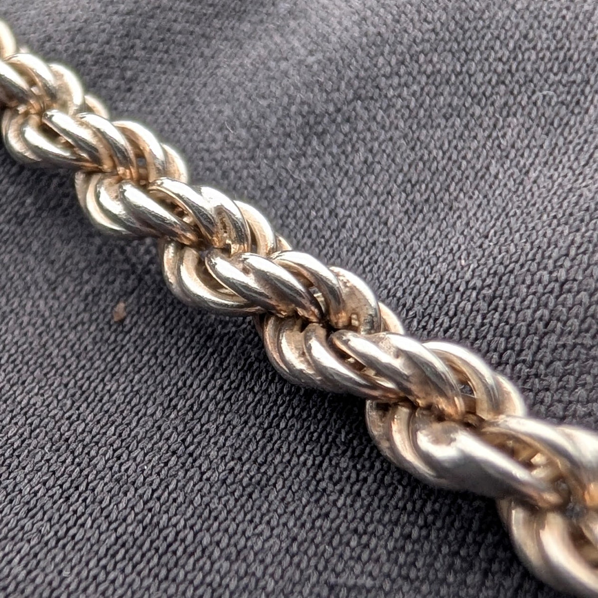 British Vintage Sterling Silver Twist Chain Necklace, 60cm, 15.7g ...