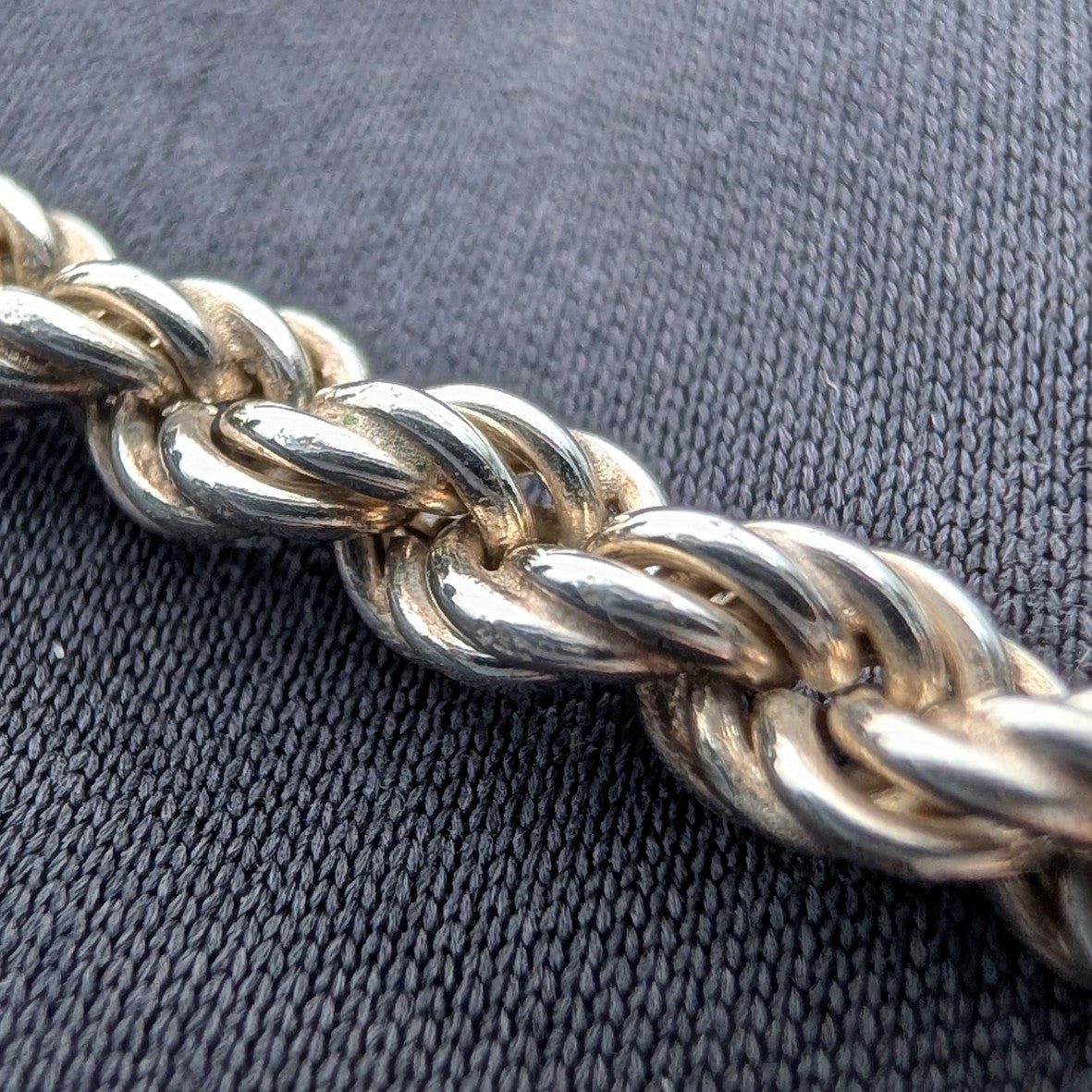 British Vintage Sterling Silver Twist Chain Necklace 45cm 9g GHG ...